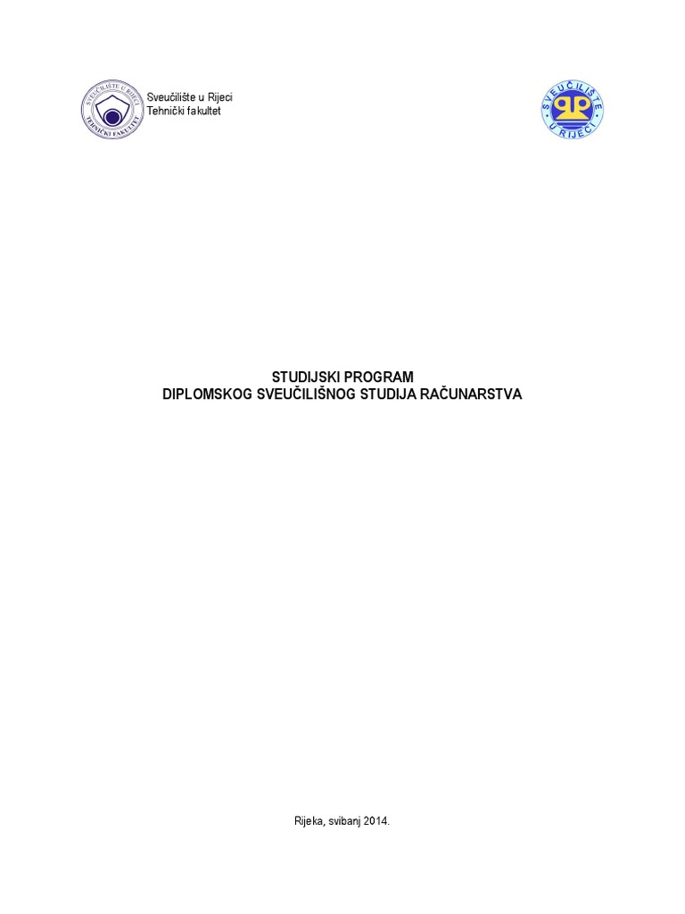 Studijski Program RITEH Racunarstvo | PDF