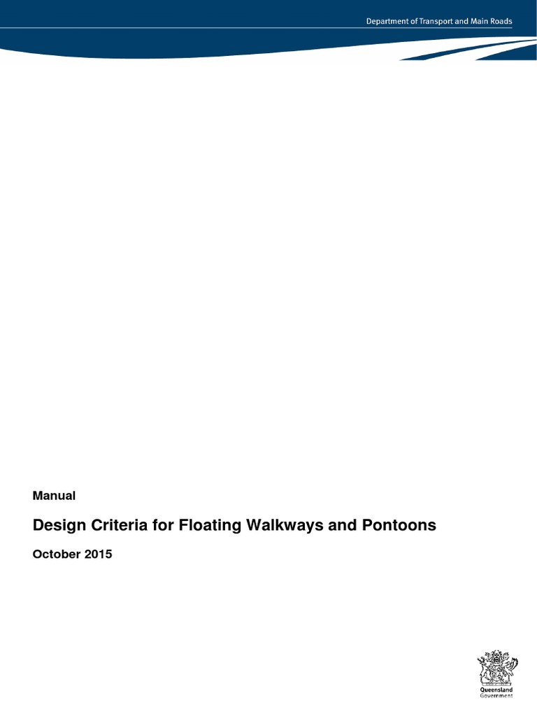 Design Criteria Float Walks Pontoons | PDF | Deep Foundation ...
