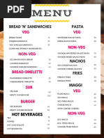 Swiggy Menu Final | PDF | Sandwich | Toast