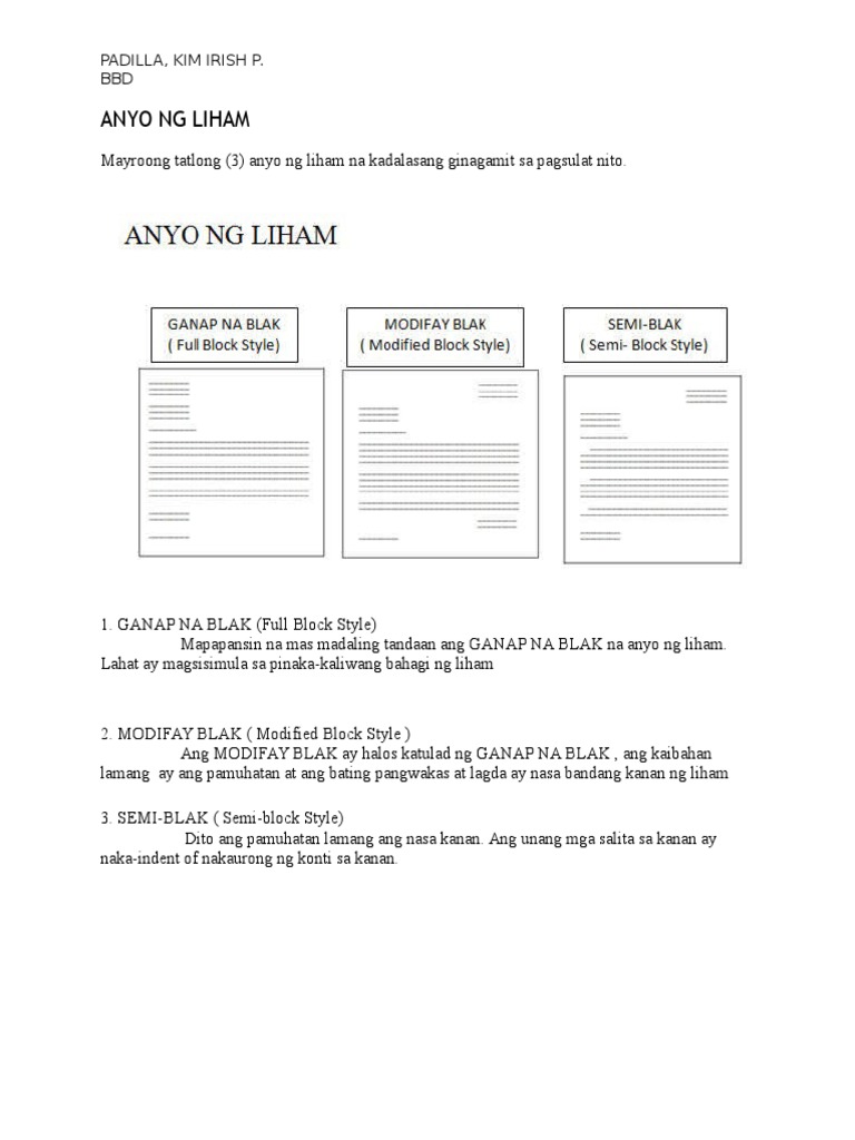 Anyo NG Liham | PDF