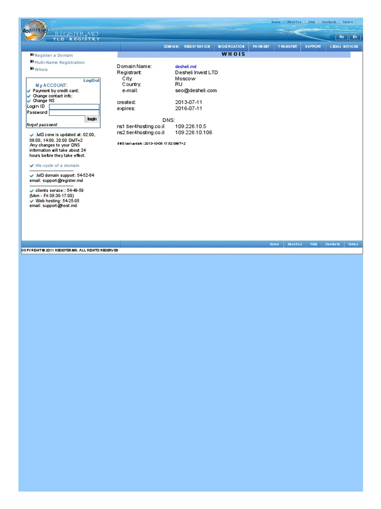 MD Domain Registry | PDF