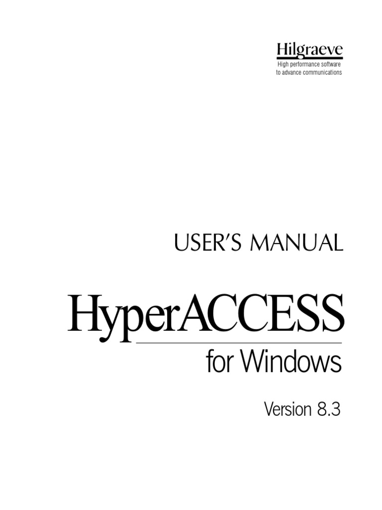 Hyper Access Win32man | PDF | Graphical User Interfaces | Microsoft Windows