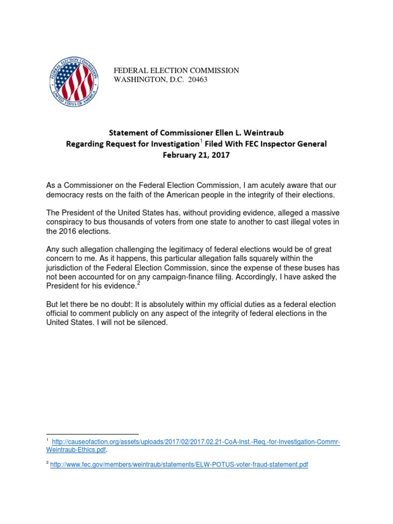 Commissioner On The U.S. Federal Election Commission, Ellen L ...