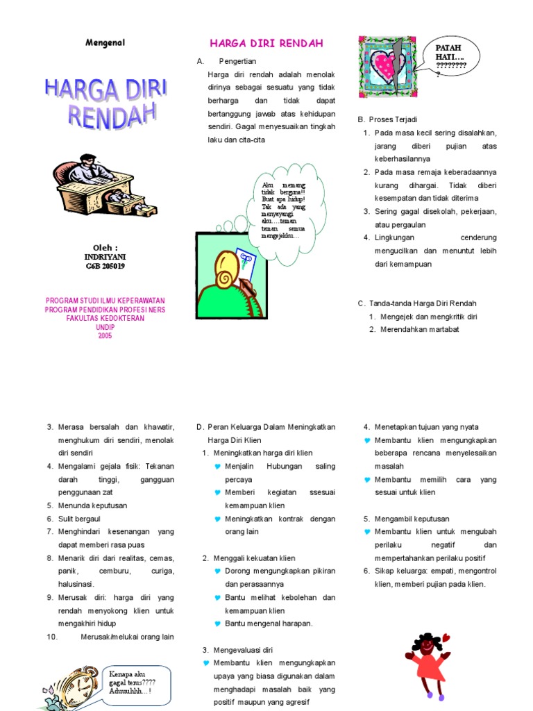 Leaflet Harga Diri Rendah 4 | PDF