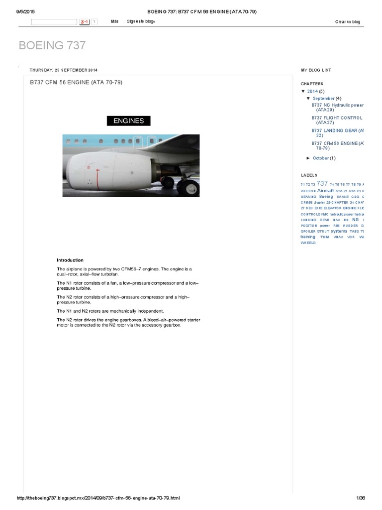 Boeing 737 CFM56 Engine Overview | PDF | Aerospace | Jet Aircraft