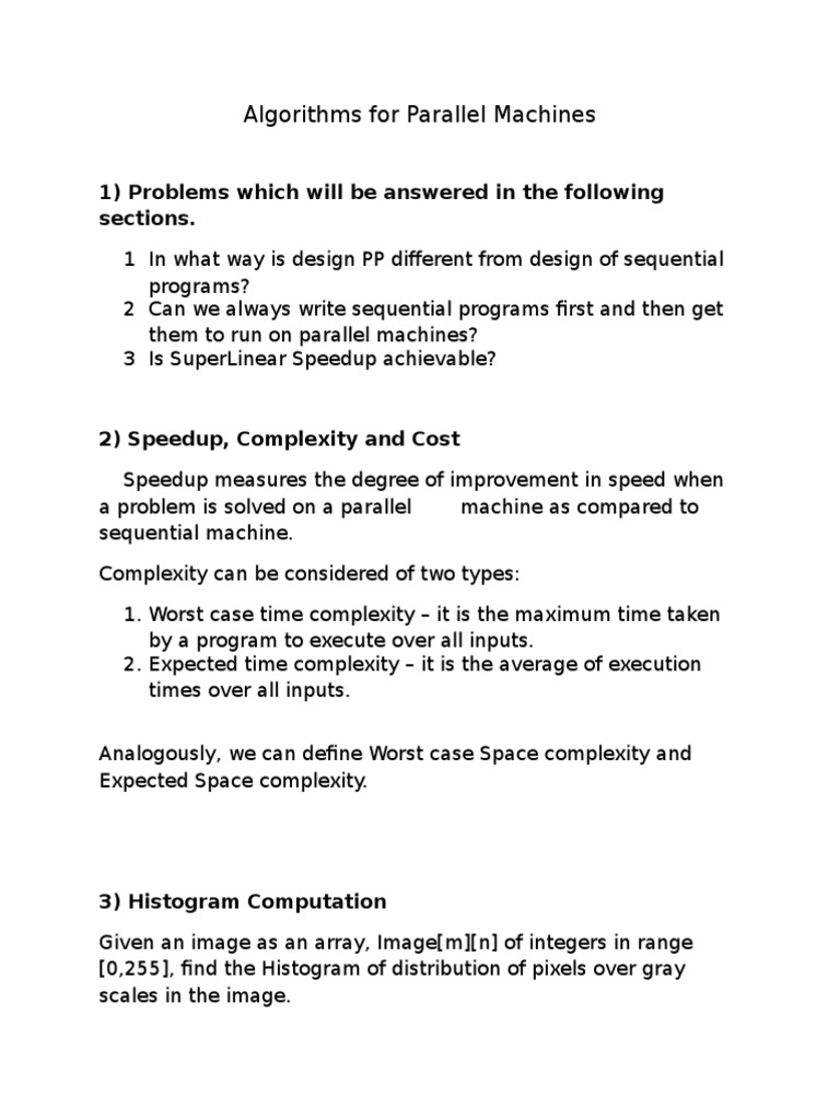 Algorithms For Parallel Machines Pdf Computational Complexity 1745