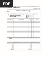 Templet-1 Department Materials Gate Pass Form | PDF