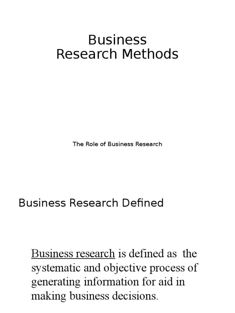 Business Research Methods | PDF | Market (Economics) | Business Economics