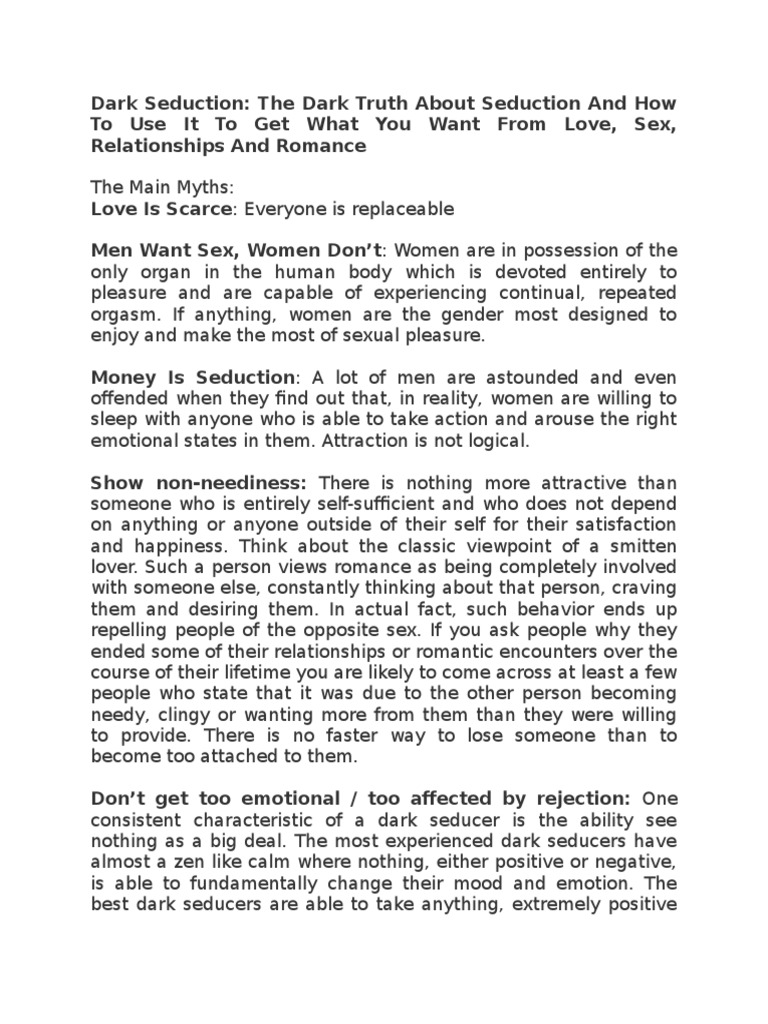 Dark Seduction | Download Free PDF | Seduction | Romance (Love)