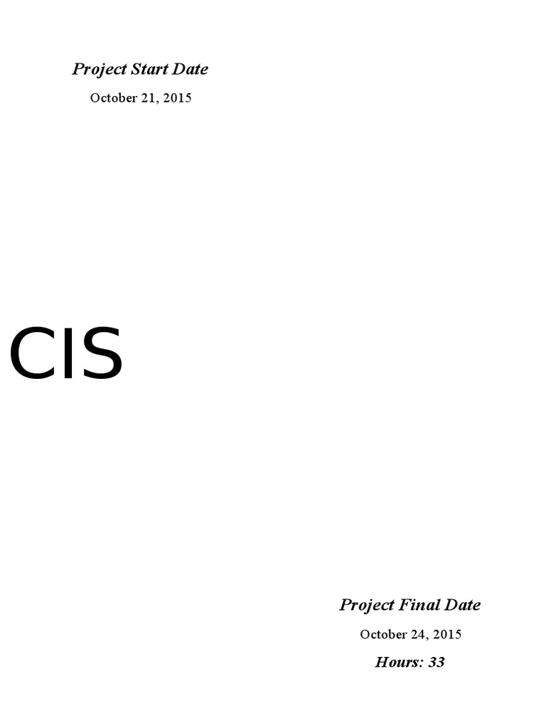 CAS Project Cover Page | PDF