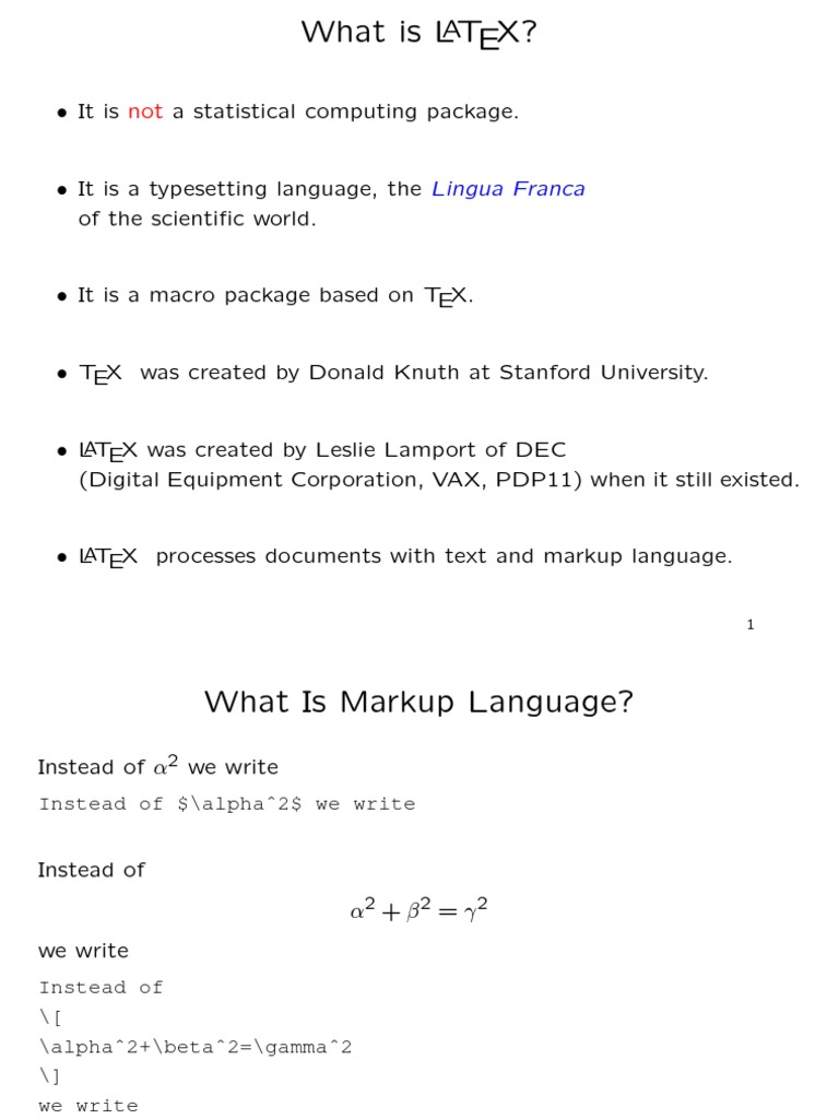 Latex Slides Lec | PDF | Te X | Markup Language