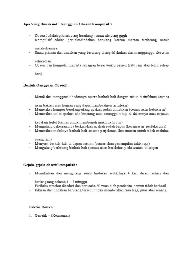 Contoh Leaflet Ocd | PDF | Pengembangan Diri