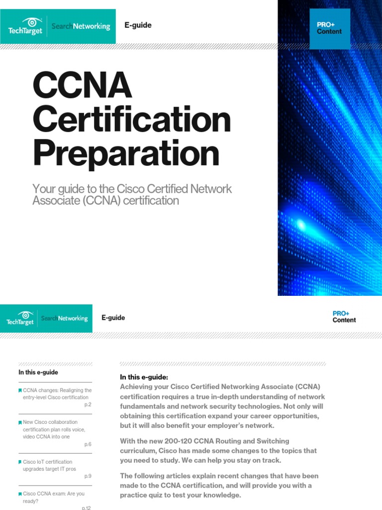 CCNA Certification Preparation PDF | PDF | Cisco Certifications | Cisco ...