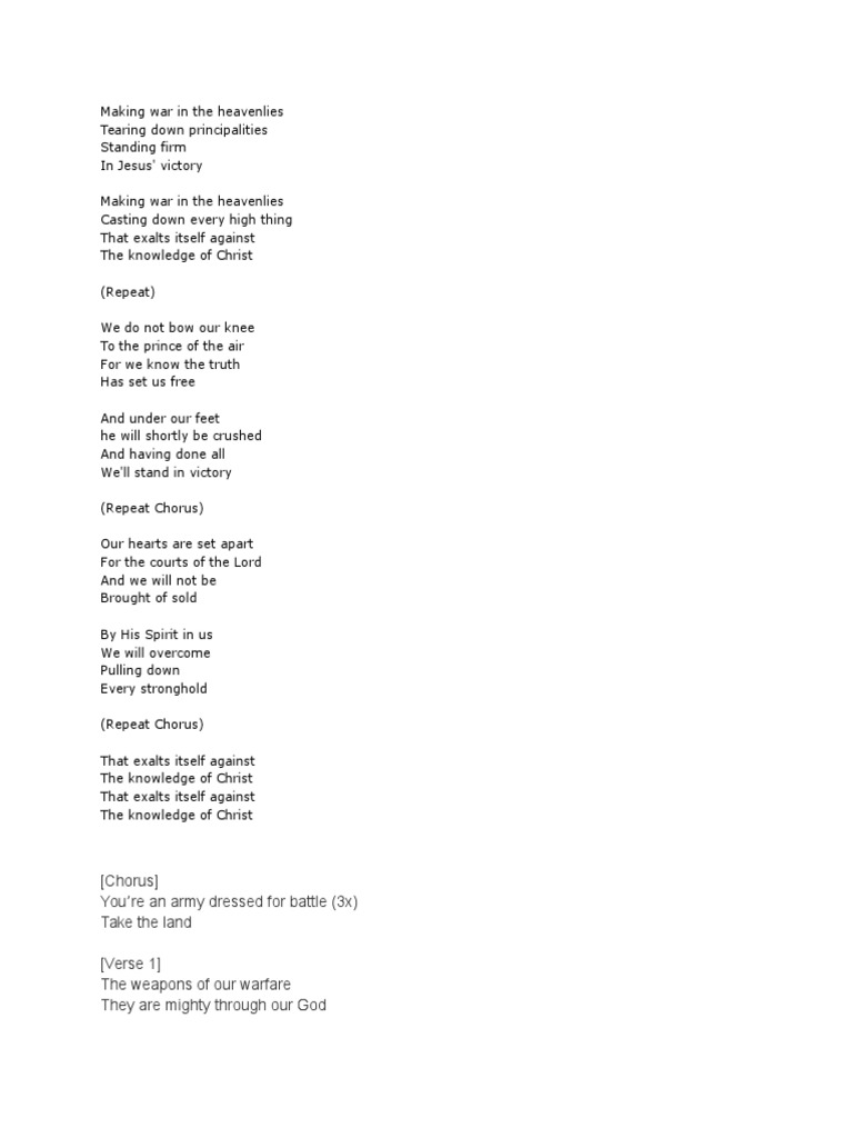 Making War in The Heavenlies | PDF