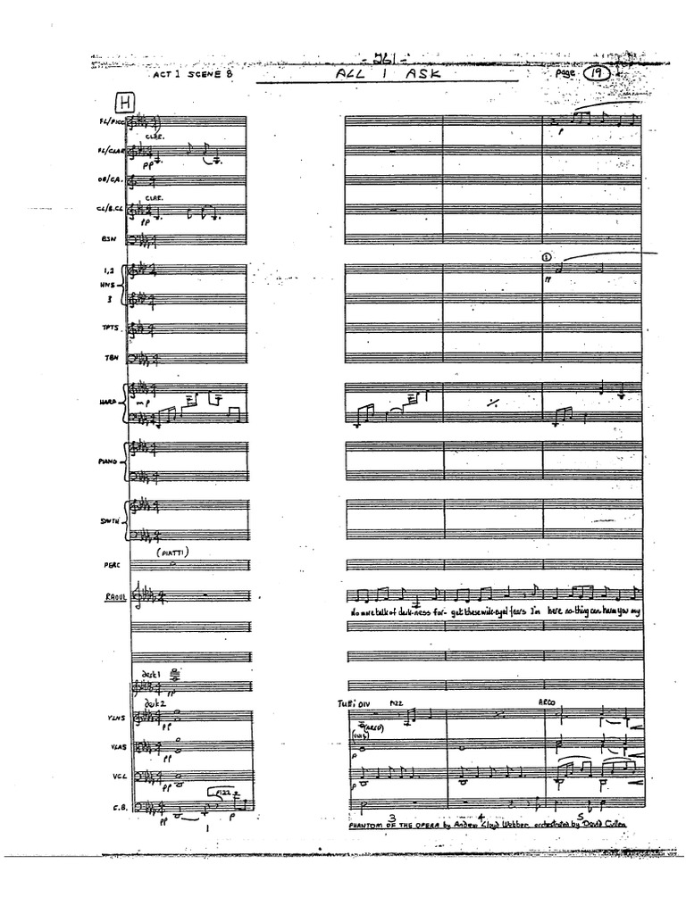 Duet Phantom of The Opera Full Score | PDF