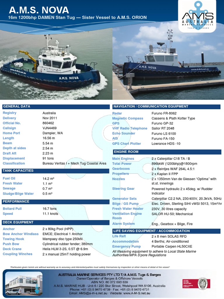 Full Vessels Spec Sheet Rev 16032016 | PDF