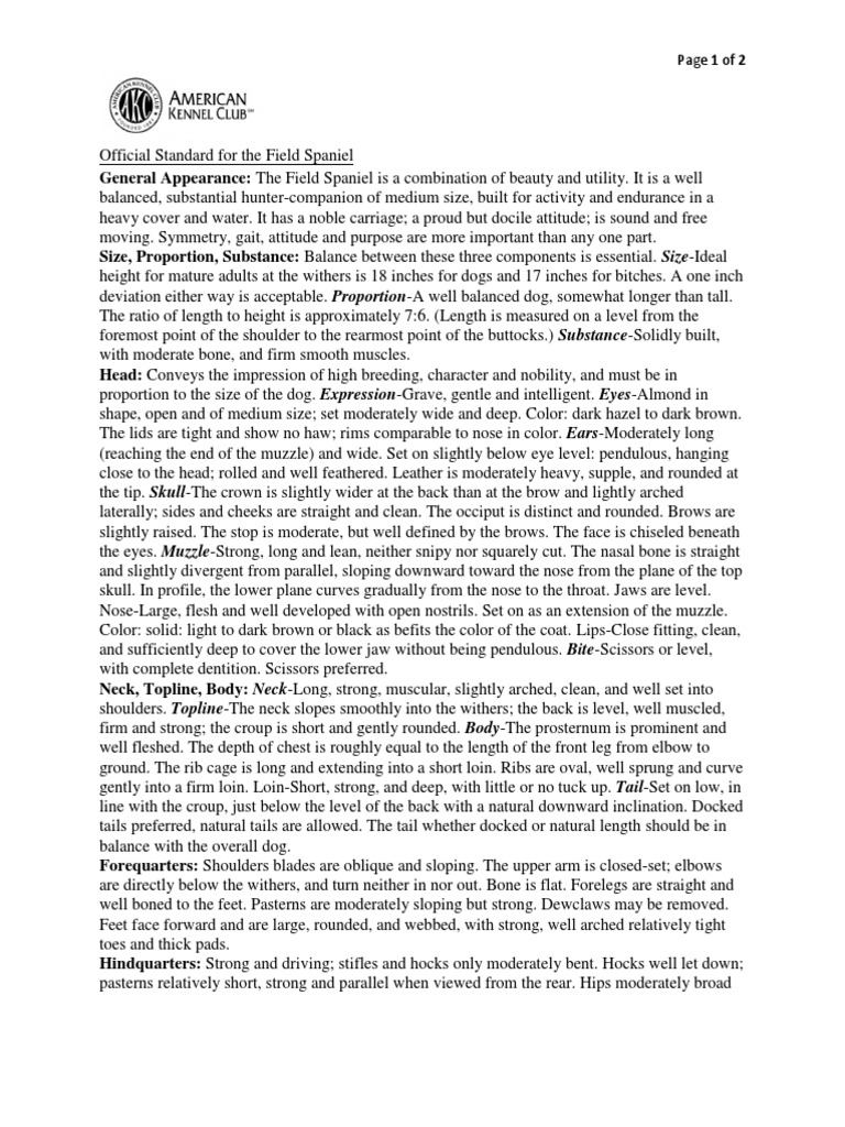 Field Spaniel | Download Free PDF | Domesticated Animals | Dogs