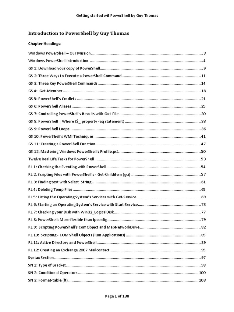 Get Started With PowerShell PDF | PDF | Windows Registry | Command Line Interface