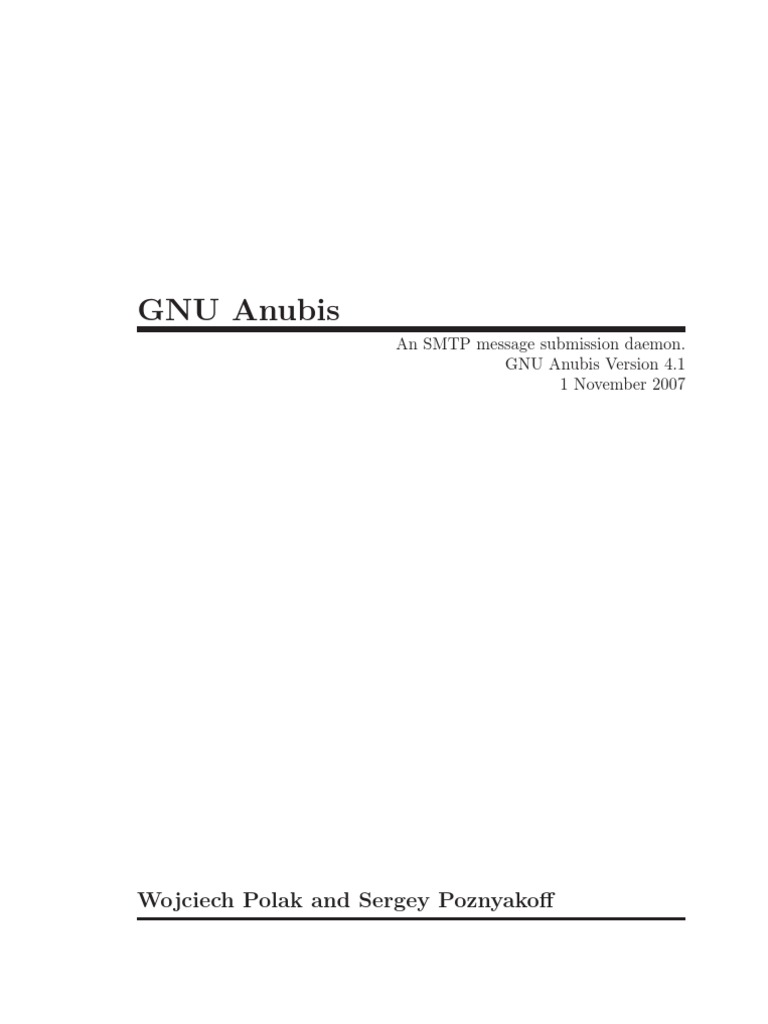 GNU Anubis | PDF | Computers