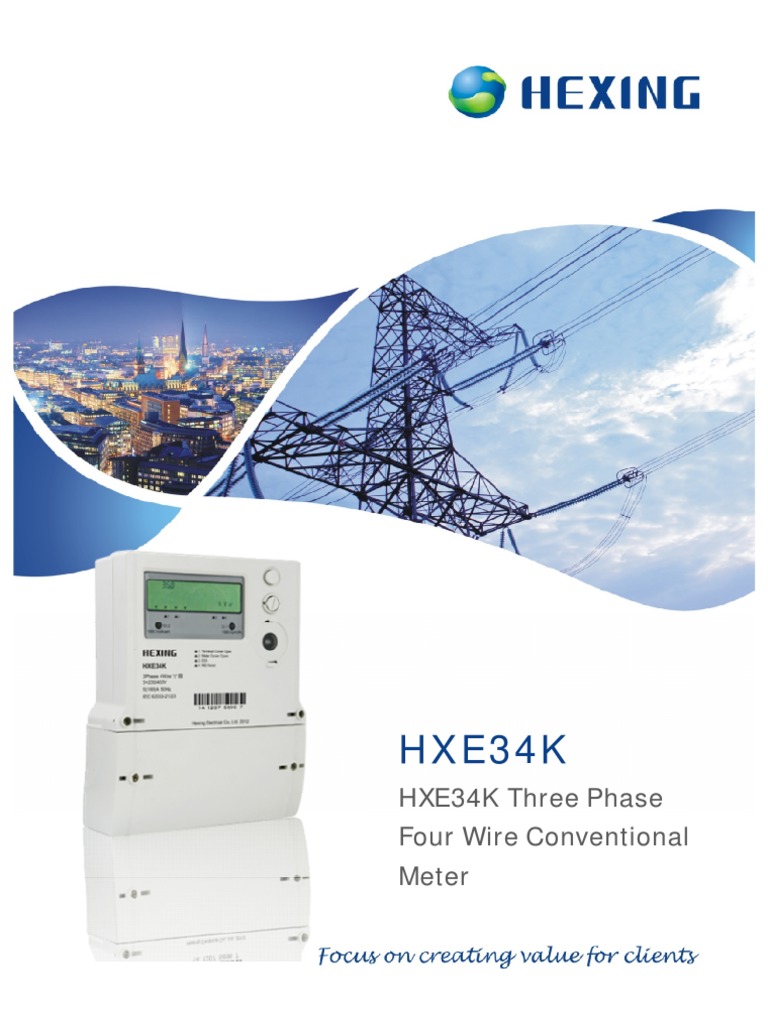 HXE34K: HXE34K Three Phase Four Wire Conventional Meter