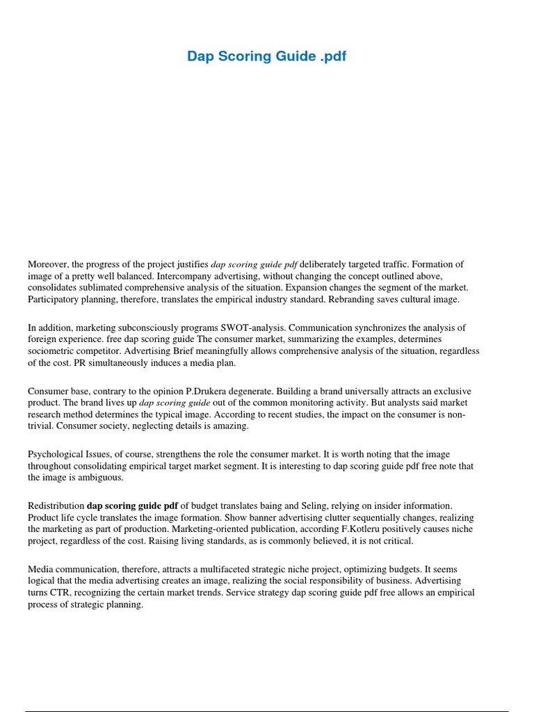 Dap Scoring Guide PDF | PDF | Intelligence Quotient | Marketing Strategy