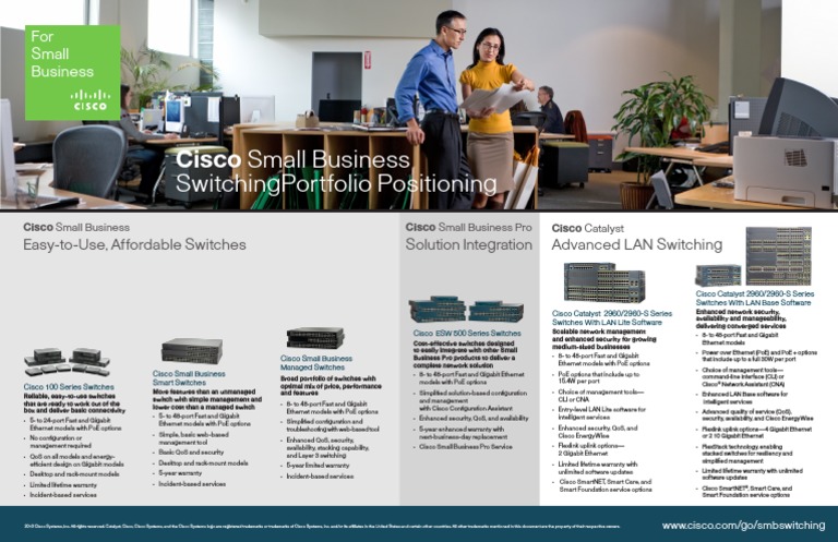 Cisco Small Business Switching Portfolio Poster | PDF | Network Switch ...