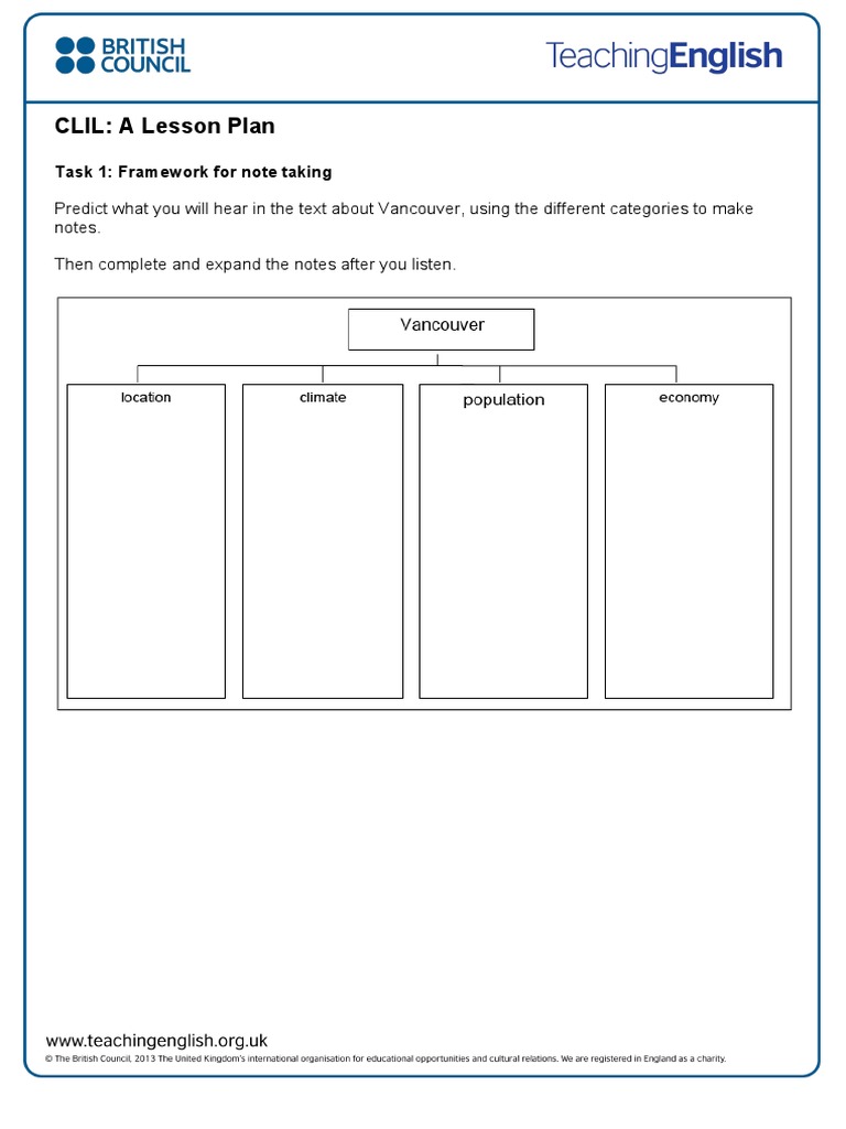 CLIL Student Worksheet | PDF