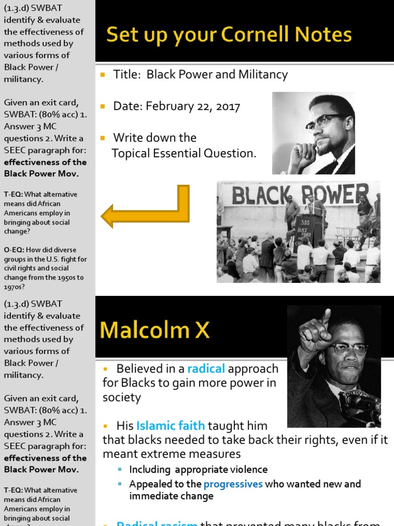 Black Power Movement: Methods & Impact | PDF | Black Power | Political ...