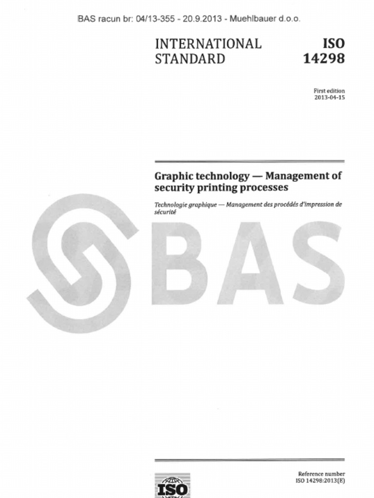 Iso 14298 | PDF