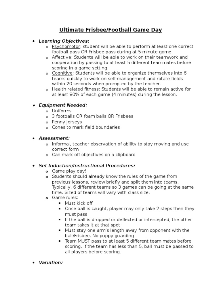 Ultimate Frisbee | PDF | Sports | Cognition