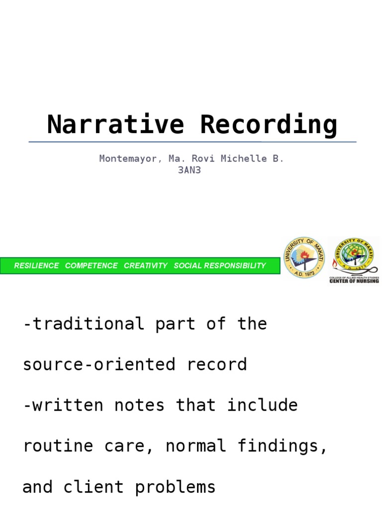 Narrative Recording | PDF
