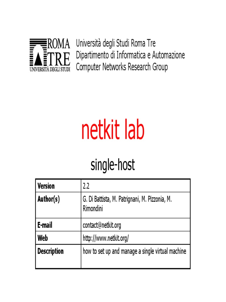 2 Netkit-Lab Single-Host PDF | PDF | Routing | File System