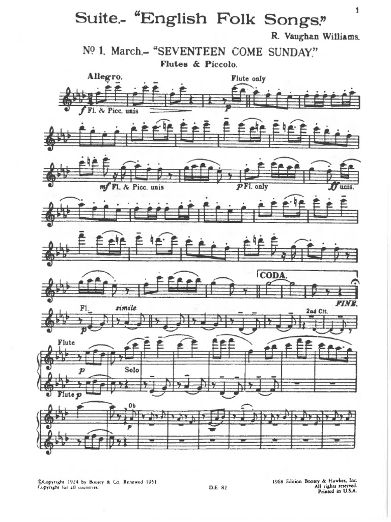 Suite English Folk Songs | PDF