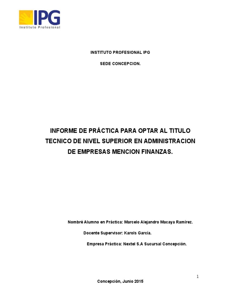 Instituto Profesional IPG.. | PDF | Presupuesto | Logística