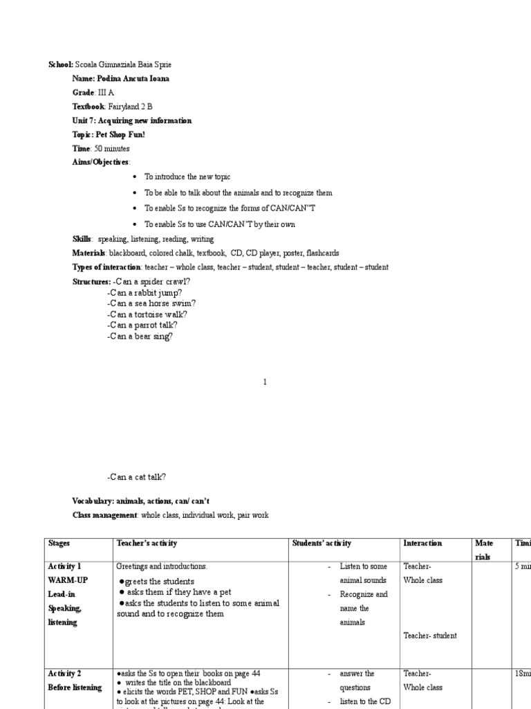 Lesson Plan Cls A 3-A | PDF | Cognition | Learning