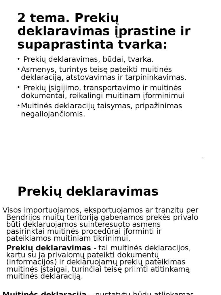 2,3 Temos Deklaravimas, Procedūros - 2016 | PDF