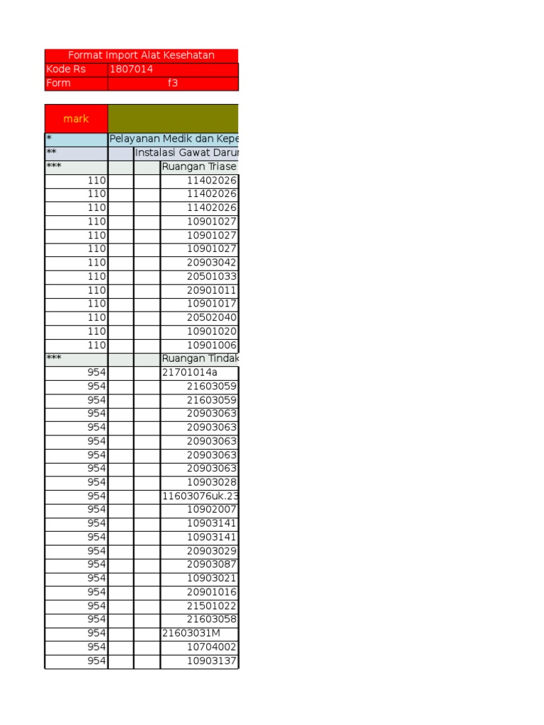 Format Import Alkes | PDF