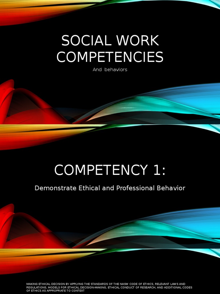 Social Work Competencies 1 | PDF | Business