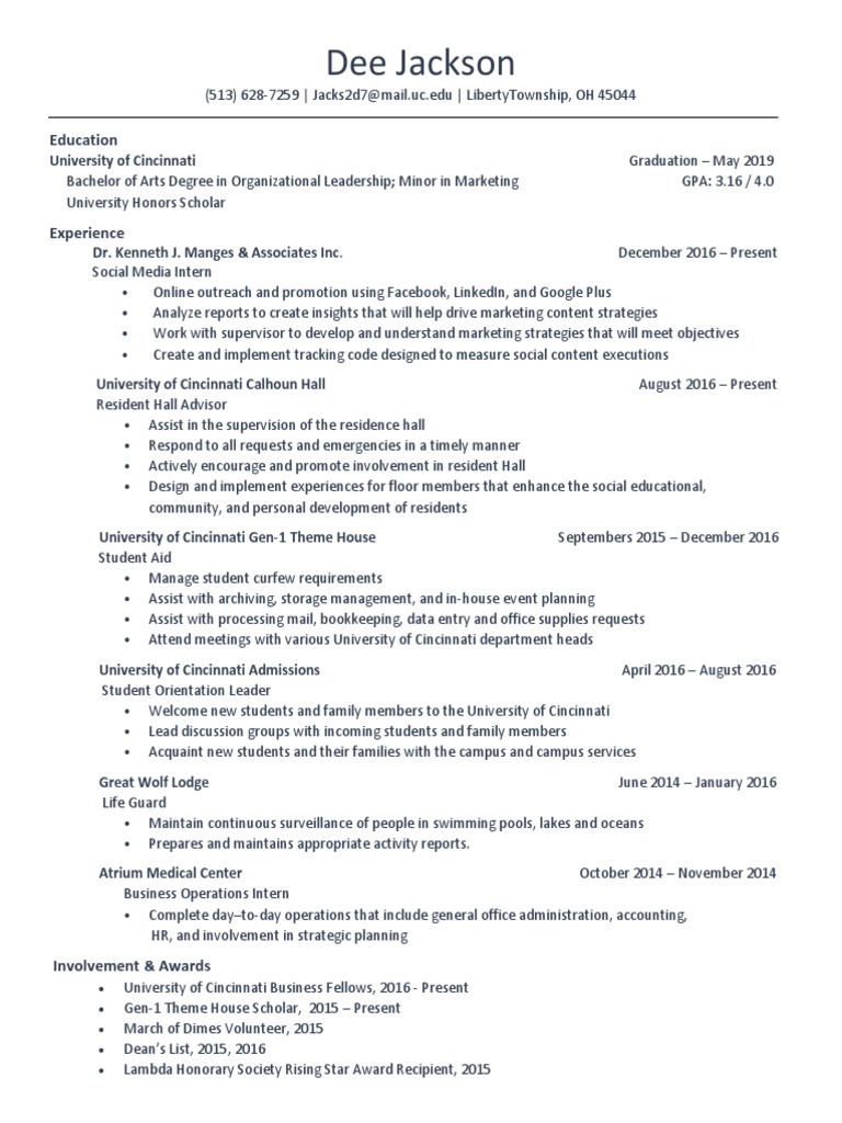 Dee Jackson Resume | PDF | Business