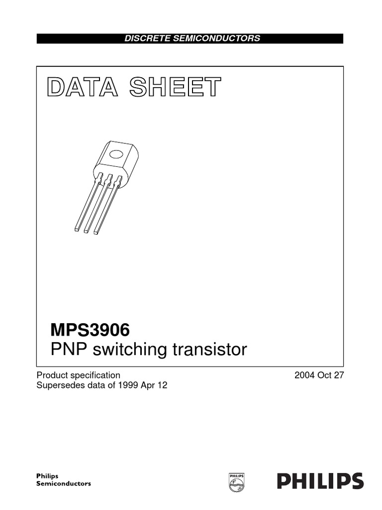 Data Sheet: PNP Switching Transistor | PDF | Bipolar Junction ...