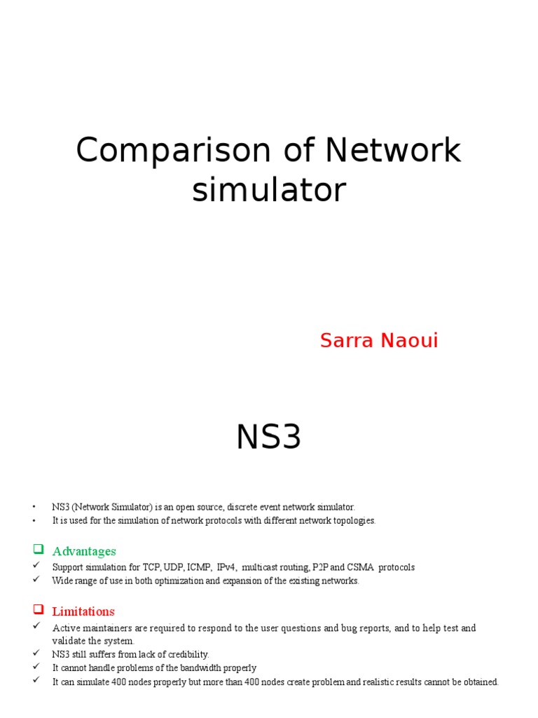 Comparison of Network Simulator | PDF | Routing | Wireless Sensor Network