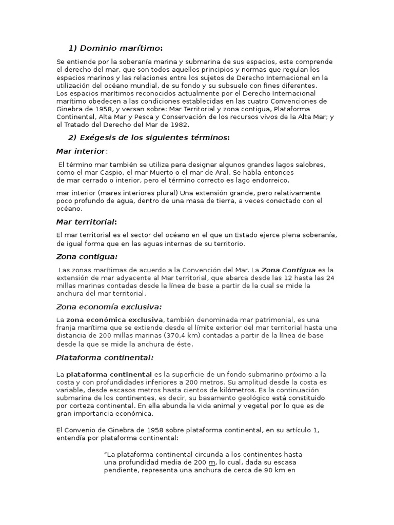 Dominio Maritimo y Fluviall | PDF | Aguas territoriales | Placa continental
