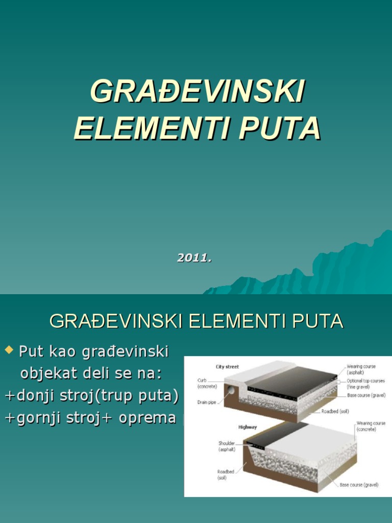 Gradjevinski Elementi Puta | PDF