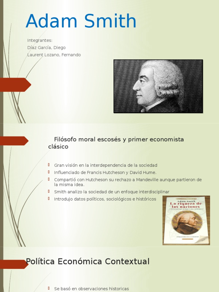 Adam Smith Ppt | Capitalismo | Mercado (economía)