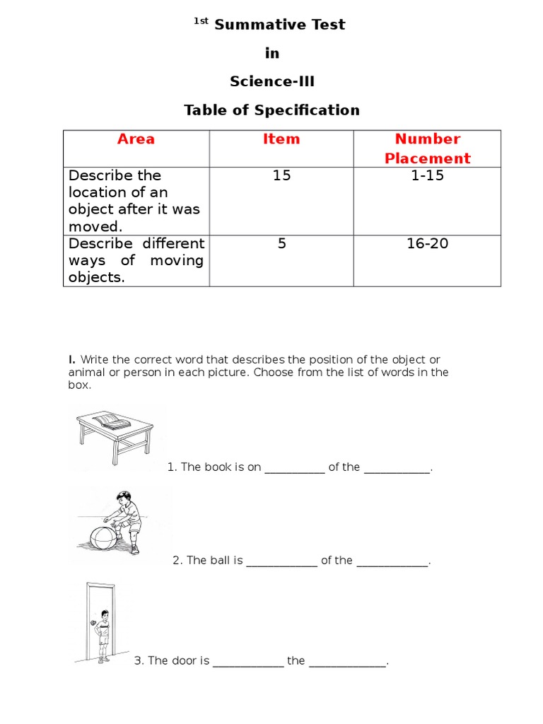 1-5 Summative Test in Science-III (3rd Quarter) | Download Free PDF ...