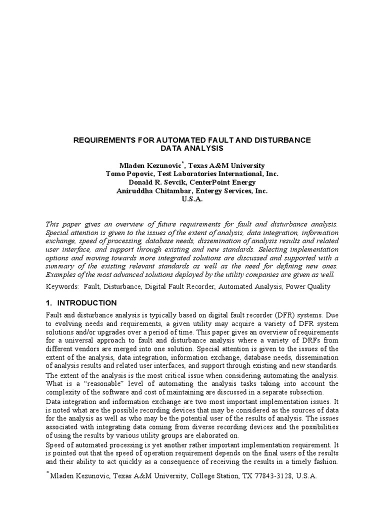 Cigre Report PDF | PDF | Signal (Electrical Engineering) | Databases