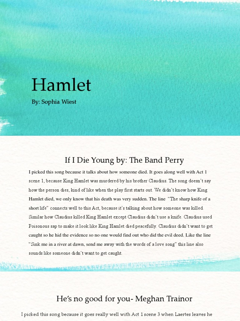 Hamlet Song Presentation PDF | PDF | Hamlet | Leisure