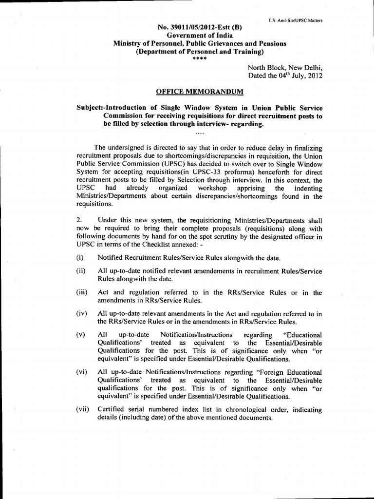 Annexure C (DOPT Letter Dated 040712 For SWS) - 15 | PDF | Disability ...