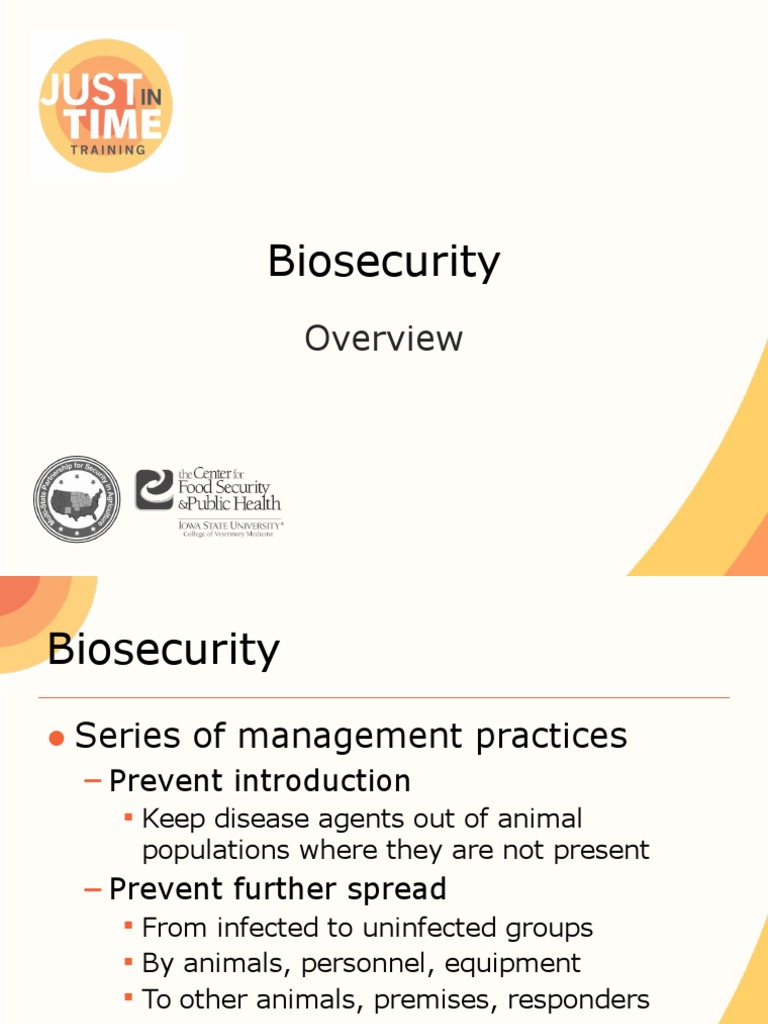 03 Biosecurity Jit PPT Final | PDF | Transmission (Medicine) | Personal ...