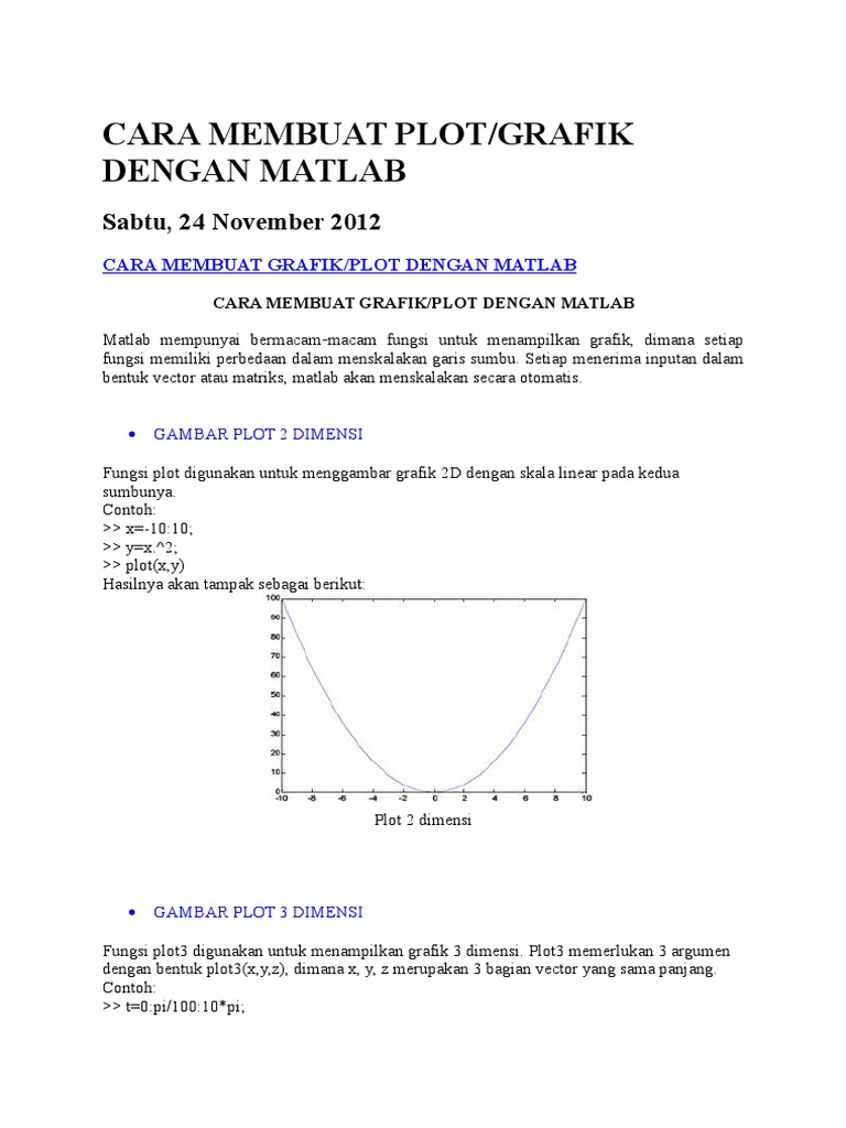 Cara Membuat Plot | PDF